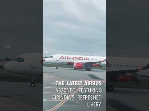 Air India’s New Livery on the Latest Airbus A320neo ✈️🔥#airindia #a320neo #aviation #planespotting