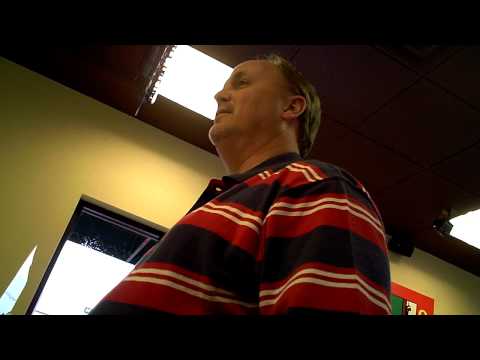 Bill orders his double-everything sandwich at Quizno's