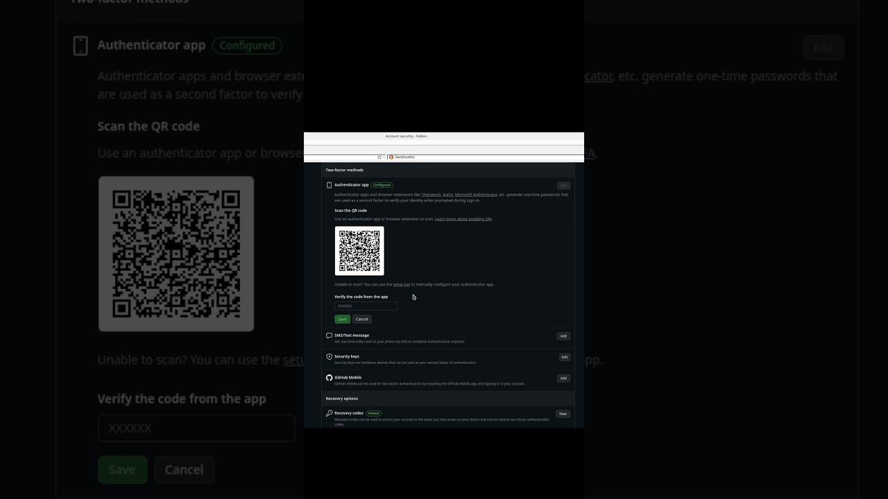 Github 2FA without a phone