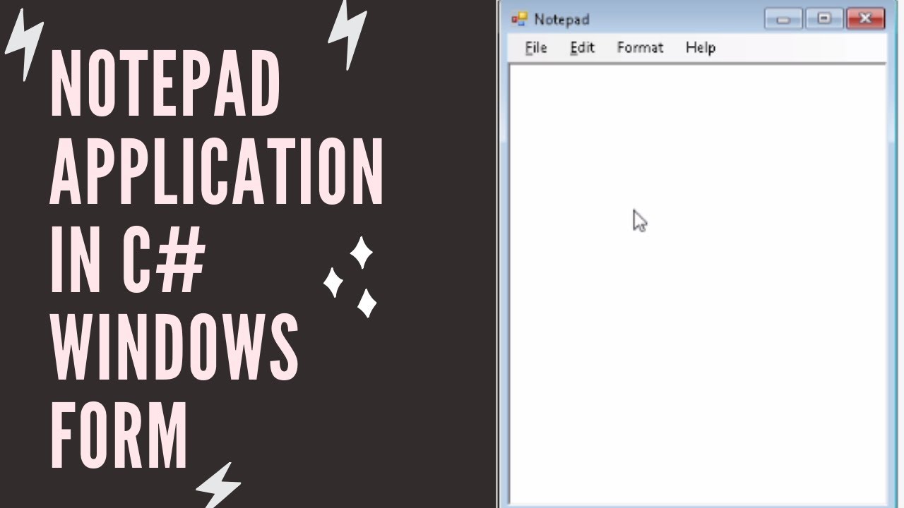 Create Notepad Application Using C# Windows Form Application with Drag and Drop #TouchStarInstitute