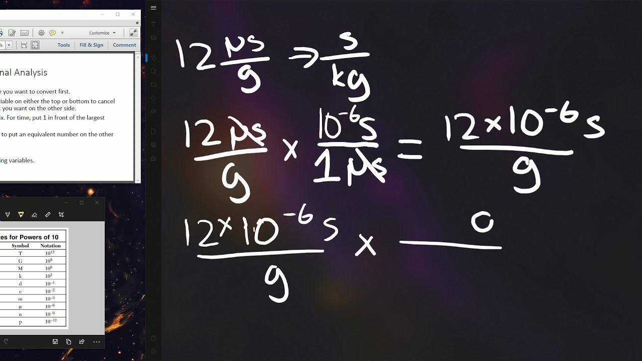 Dimensional Analysis Worksheet Guide