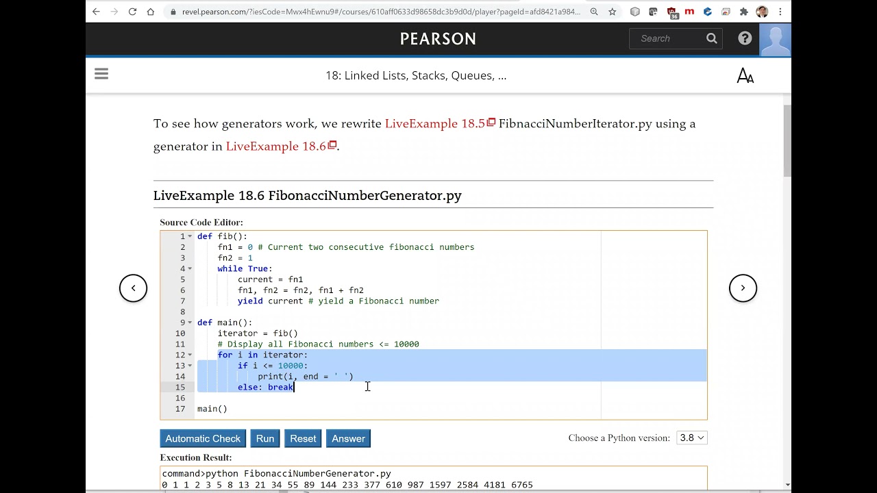 Daniel Liang Python Video Section 18.4