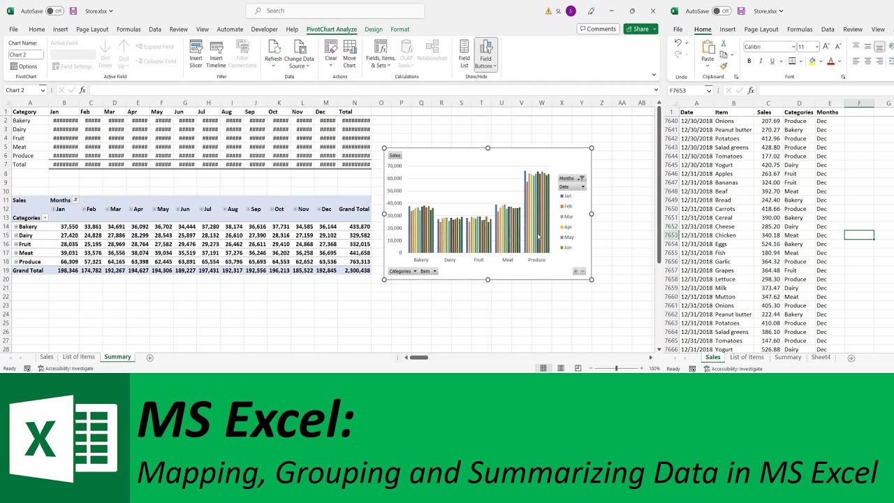 Excel: Mapping, Grouping and Summarizing data in MS Excel (Tutorial)