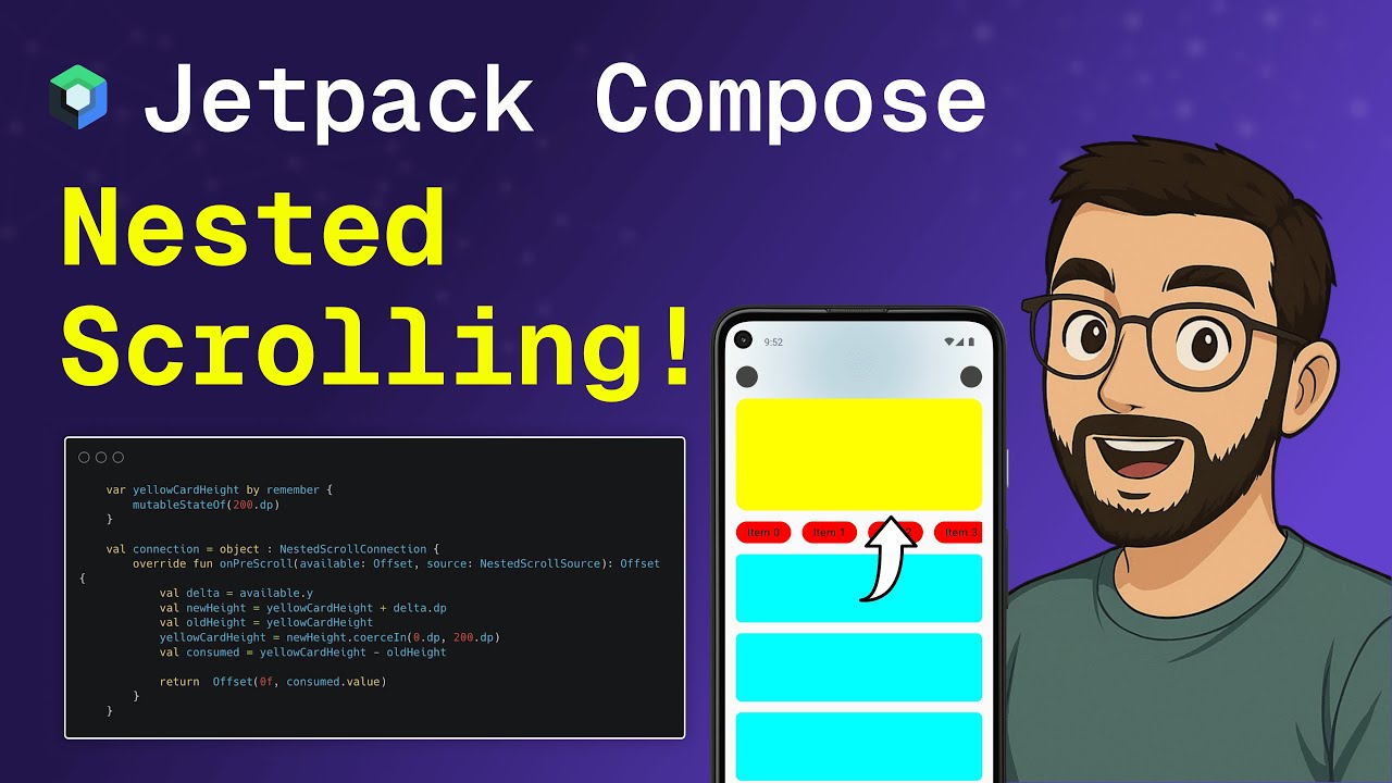 Jetpack Compose Nested Scrolling - Real App Example