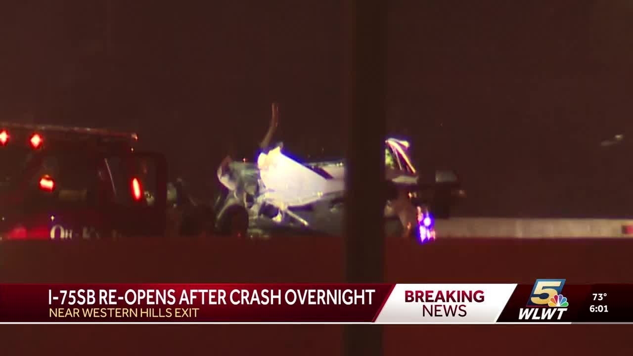 I-75 southbound lanes reopened after overnight crash in Cincinnati