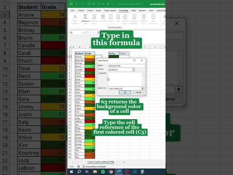 How to Count Colors WITHOUT VBA! #excel