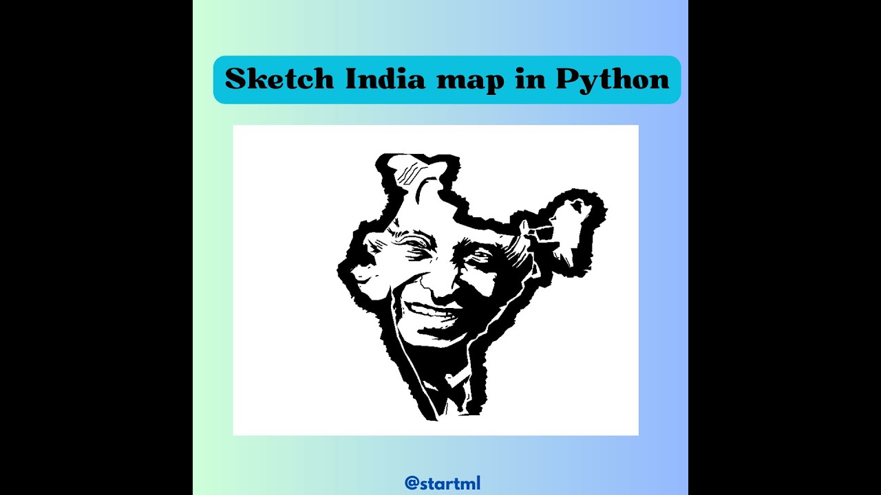 Draw India map using python Code | #independenceday #india #indiamapdrawing #trending #jaihind