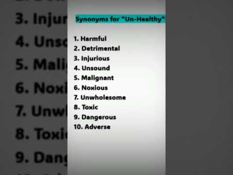 Synonyms for Un-Healthy #learning #english