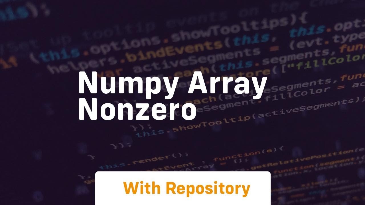 numpy array nonzero