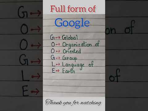 What is the full form of GOOGLE #youtubeshorts #shorts #fullform