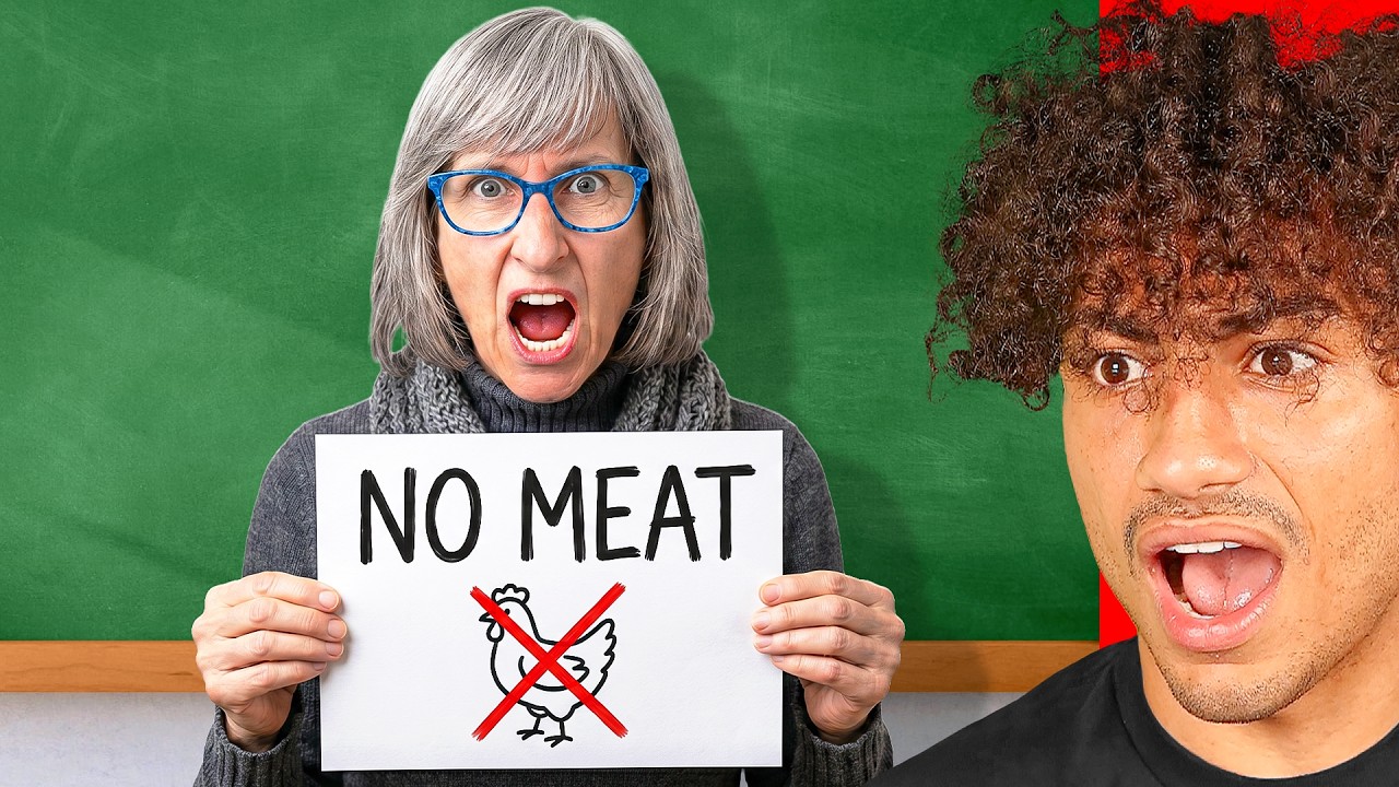 VEGAN TEACHER BANS MEAT!