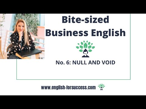 Null and void - English for Success
