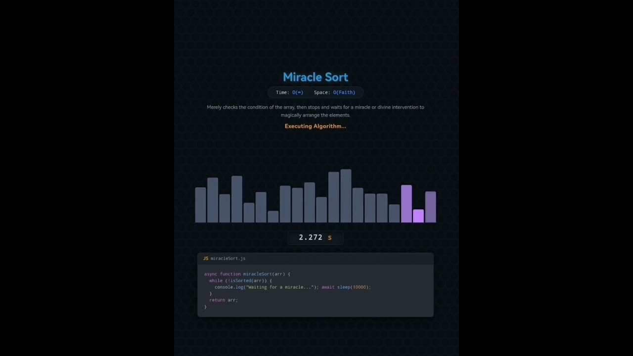 still waiting, though 😔 - Sorting Visualizer