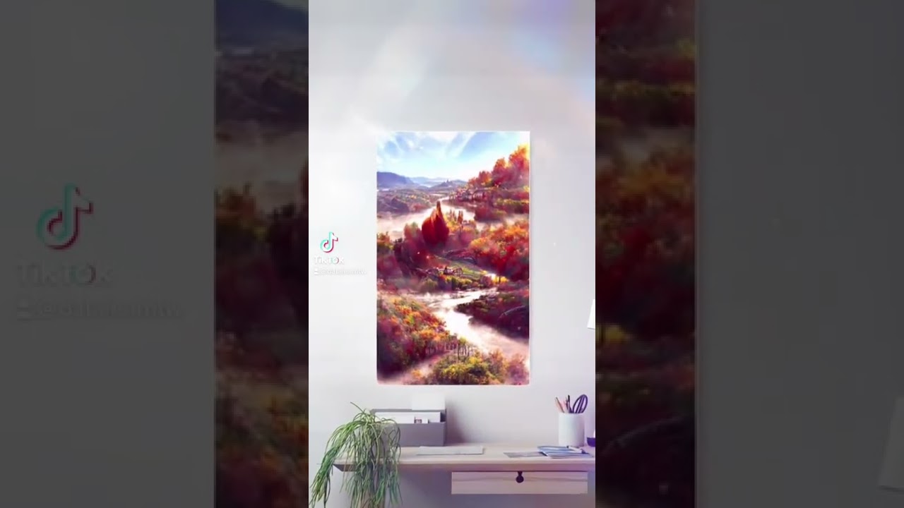 Asking AI to draw “Autumn Valley”