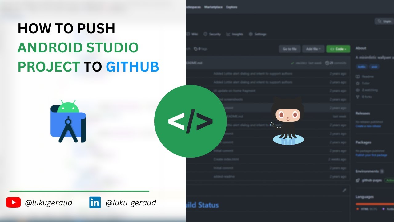 Pushing Android Studio Project to GitHub (Using Token)
