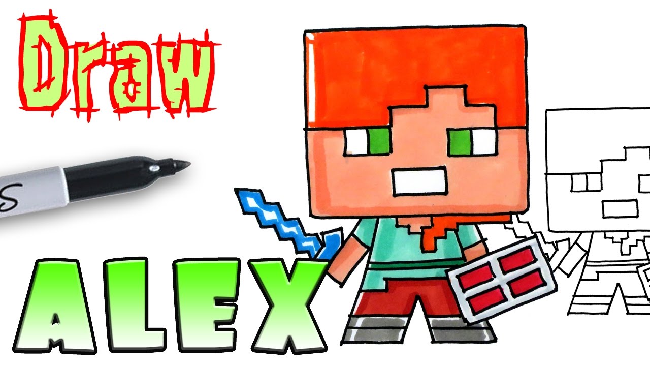 How to Draw Alex - Minecraft - Coloring Pages