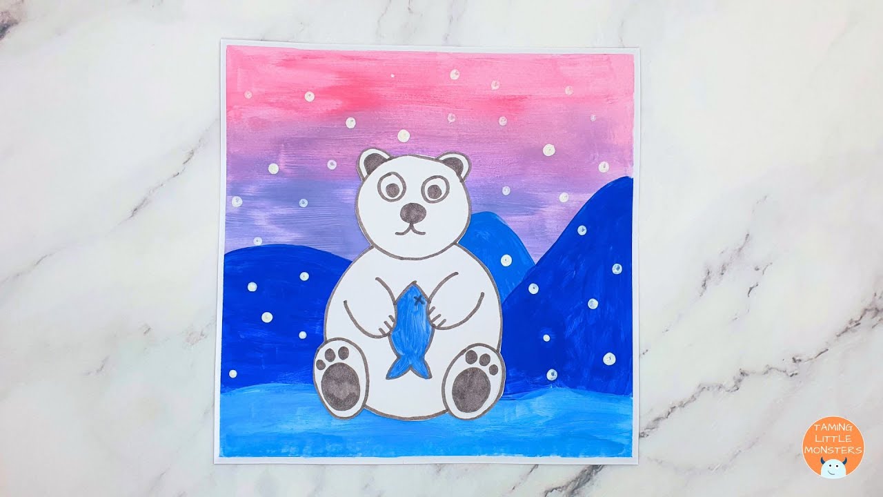 Winter Bear Craft for Kids (Free Printable Template)