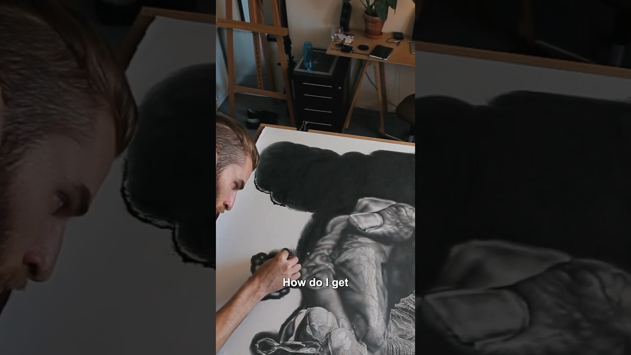 My new favourite tool for getting dark backgrounds for my pencil drawings