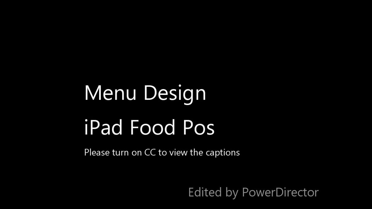 Menu Design - iPad Food POS
