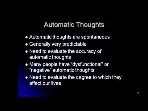 Cognitive Behavioral Techniques II