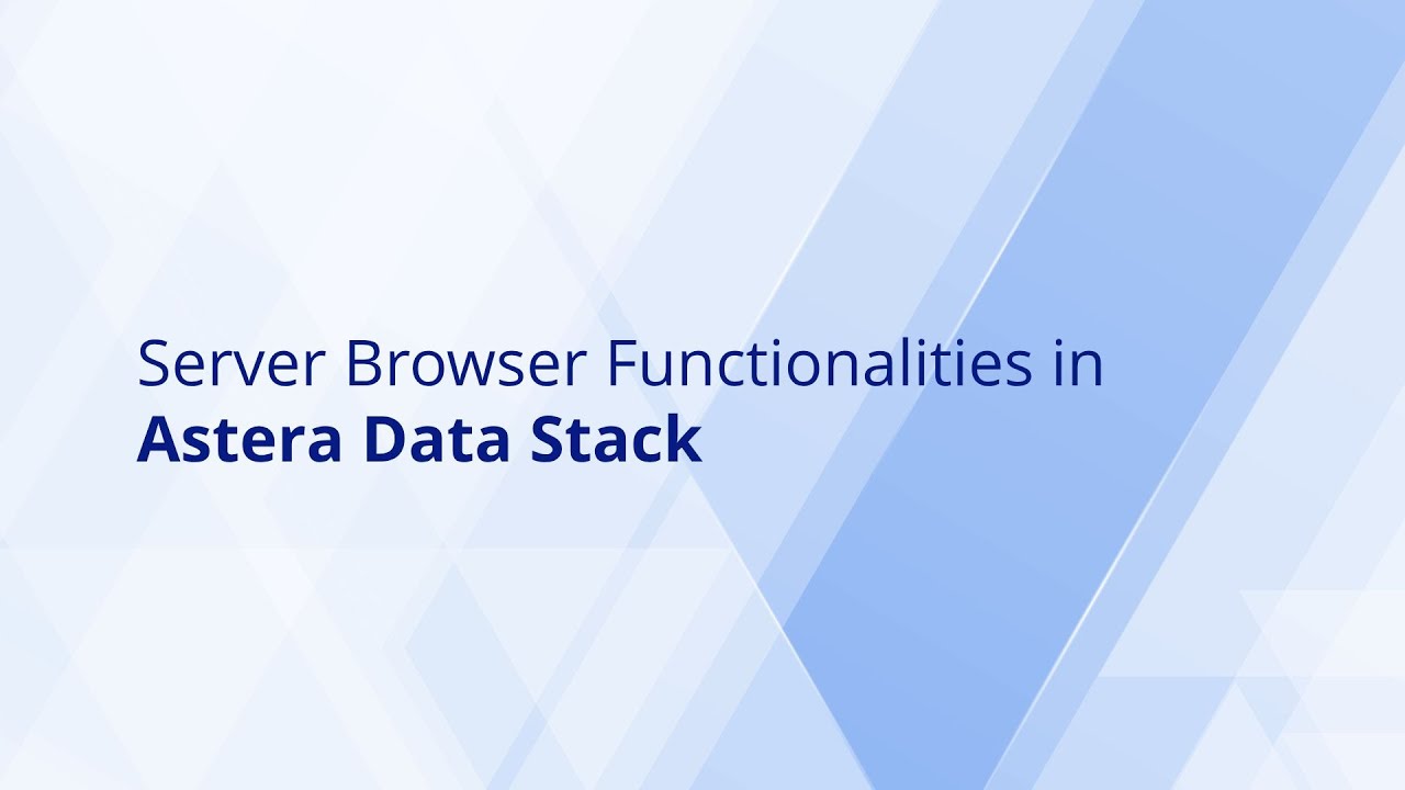 Server Browser Functionality in Astera Data Stack