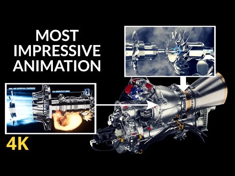 Helicopter Turboshaft Engine Animation | Arriel 2 | 4K