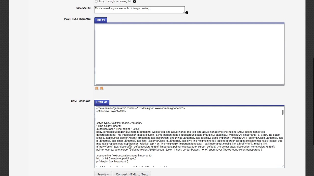 Using Hosted Images in HTML Emails