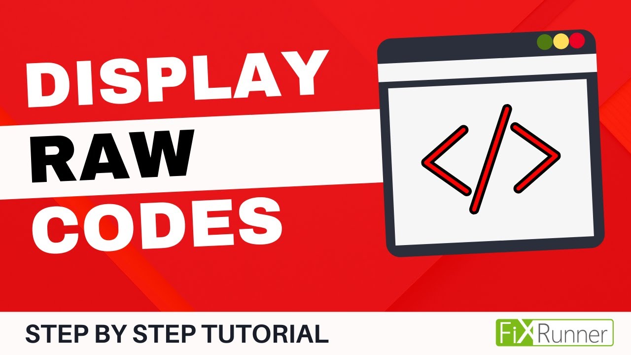 How To Display Raw Codes In WordPress Blog Posts
