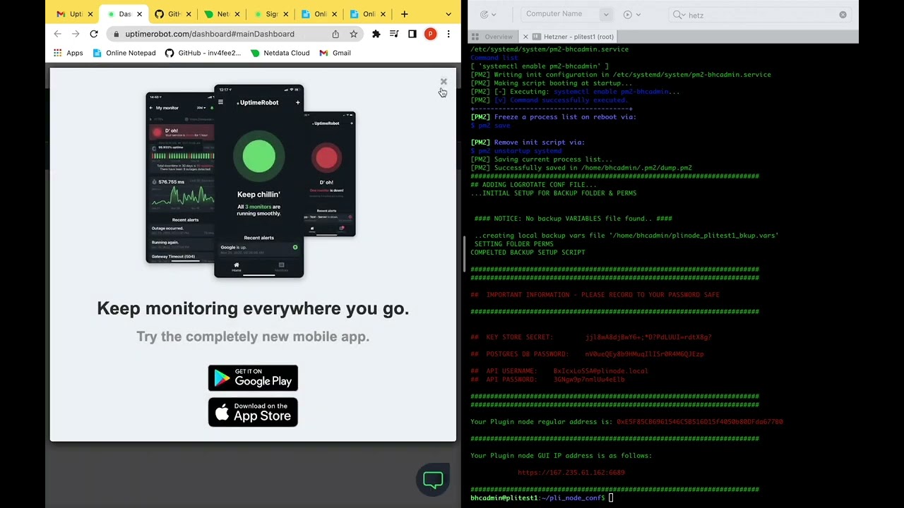 Plugin ($PLI ) Node - UpTimeRobot Monitoring Setup