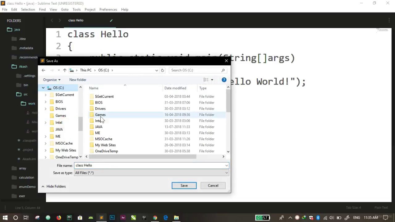 (3) JAVA FIRST PROGRAM HELLO WORLD