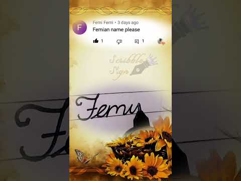 Femian Name Writing (Requested VIDEO) #namewriting #cursivewriting #scribblesign #scribblesync