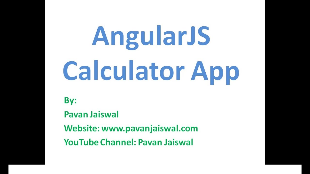 6 AngularJS: Calculator