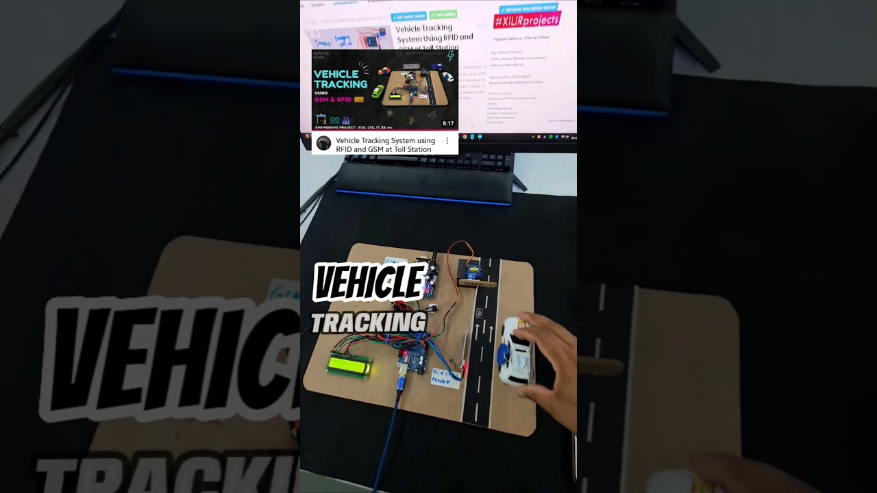 🚗 Vehicle Tracking System using Gsm & Rfid #project #engineering #tracking #arduino