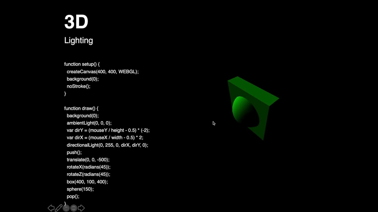 Creative Coding - Week 11 - 3D