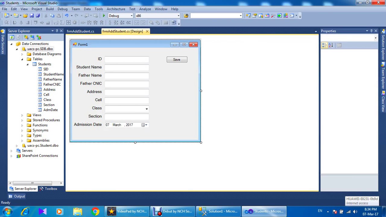 How to Create Student Management System Part-1 C# SQL Server