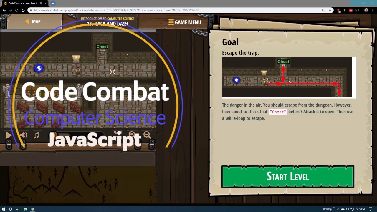 CodeCombat - Level 13 Hack and Dash JavaScript Tutorial with Solution