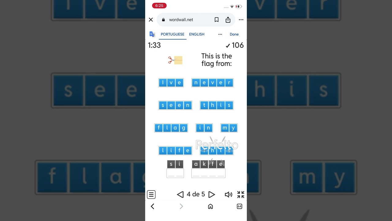 Playing Geography quiz on Wordwall 3 (Anagram)