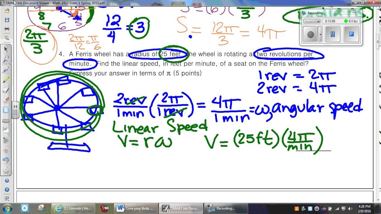 Math 2412 EXAM 1 Review