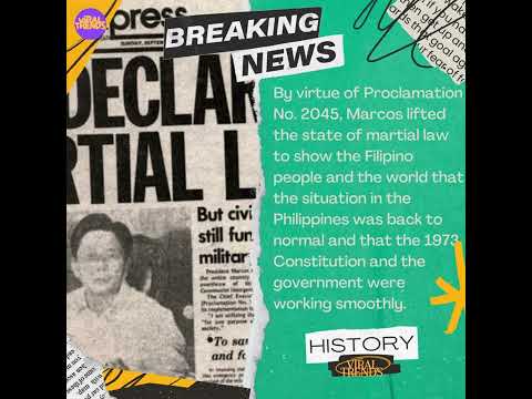 On January 17, 1981, President Ferdinand E Marcos lifted martial law which he declared nationwide