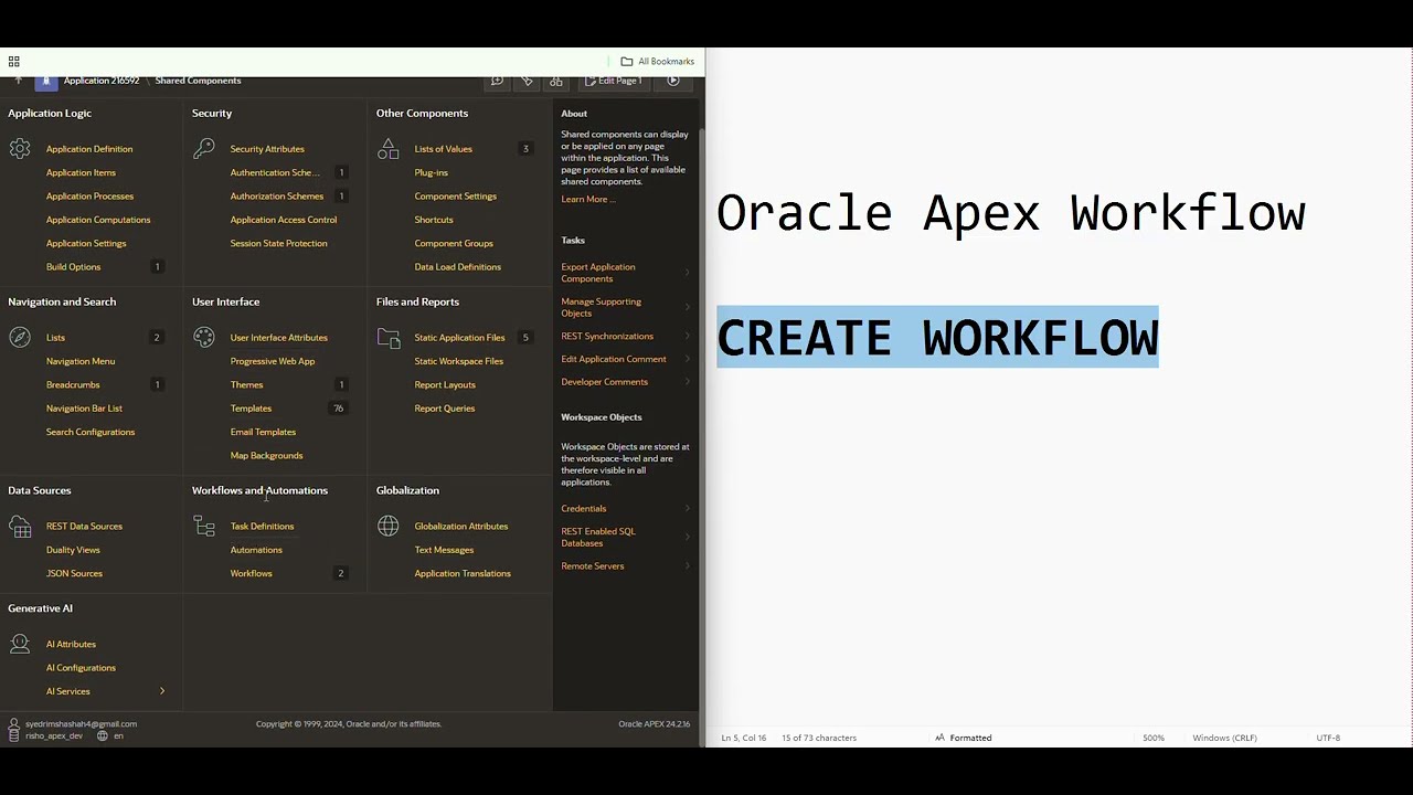 Oracle APEX Workflow Tutorial | Create Workflow Step by Step (Automation Guide)