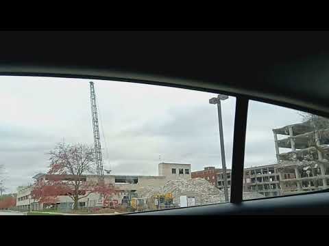 Passing a Hospital in Process of Demolition (Franciscan Hospital Hammond Indiana)