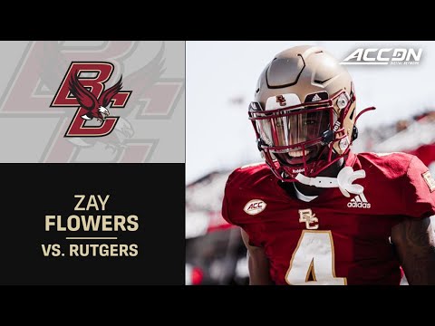 Boston College WR Zay Flowers Highlights Against Rutgers