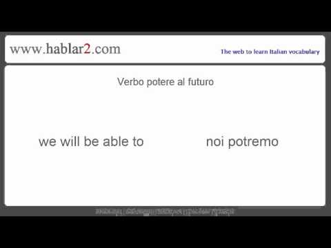 Exercise to learn Italian verbs – future of can
