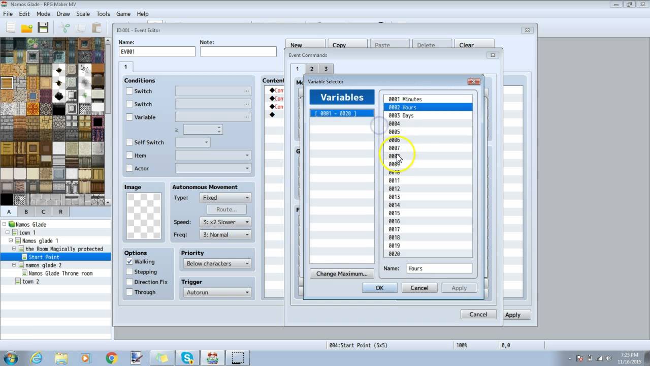 RPG Maker MV Tutorial -Time System And Pocket Watch-