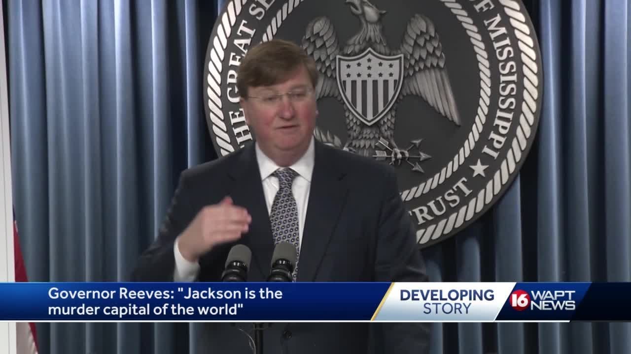 Governor says Jackson is murder capital