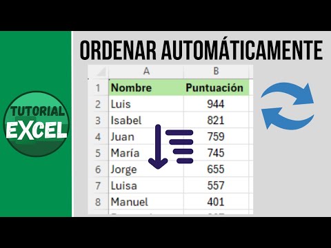 Ordenar automáticamente datos en Excel ↕️