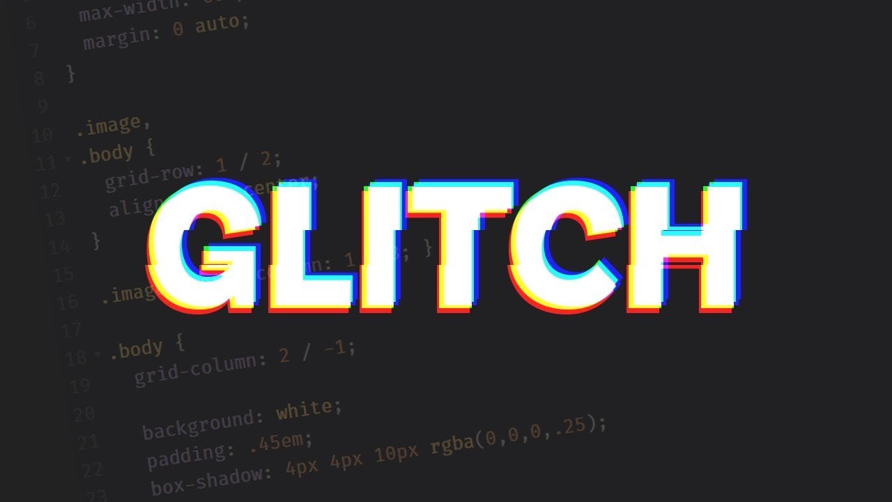 Glitch Text Effect Using Only HTML & CSS