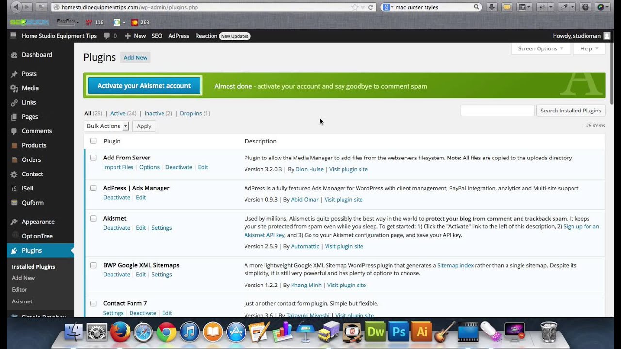 WordPress Tutorial - WP backend Part  2 of 2