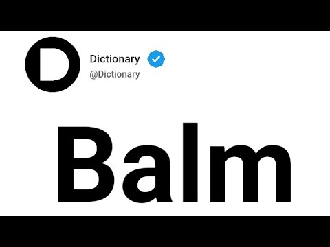Balm Meaning In English