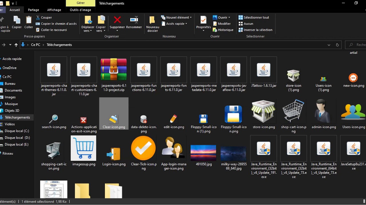 Button clear Java Swing